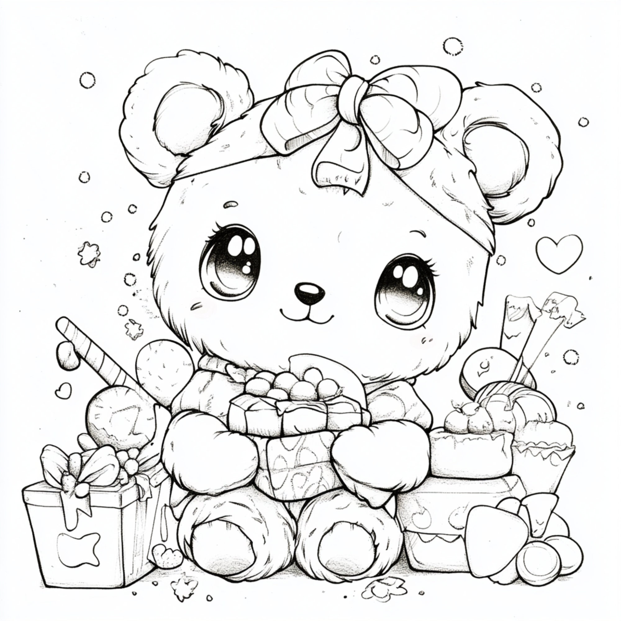 Cozy Kawaii Coloring, Coloring Kawaii, Cozy Kawaii, Bears Cozy Kawaii ...