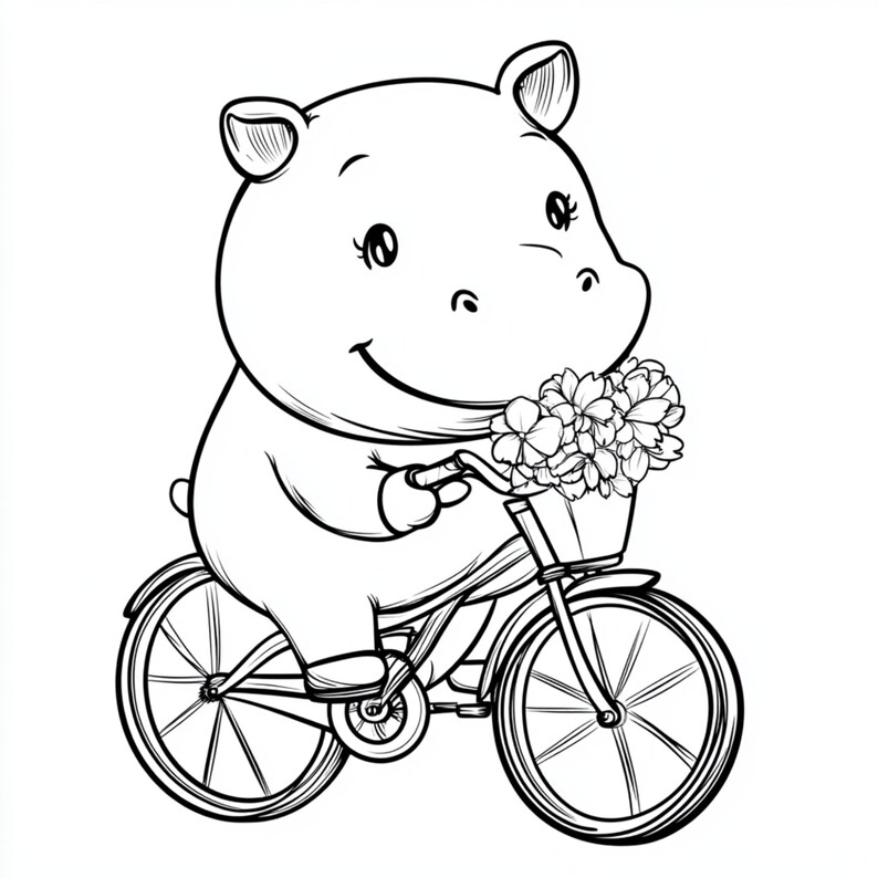 Moo Deng Coloring, Coloring Moo Deng, Moo Deng Bootlegs, Bouncy Pig ...