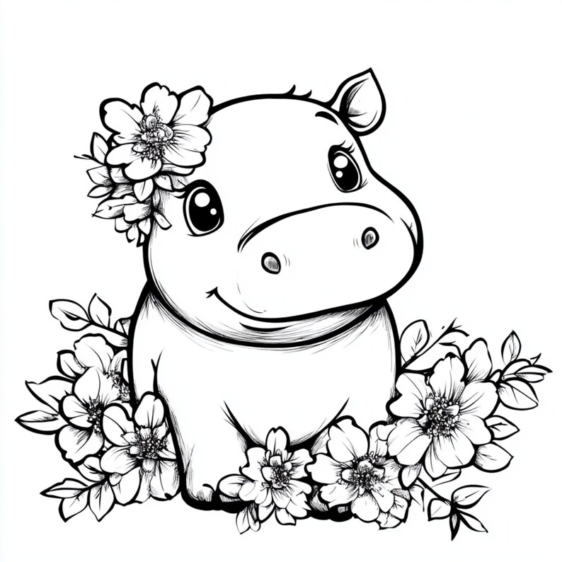 Moo Deng Coloring, Coloring Moo Deng, Moo Deng Bootlegs, Bouncy Pig ...