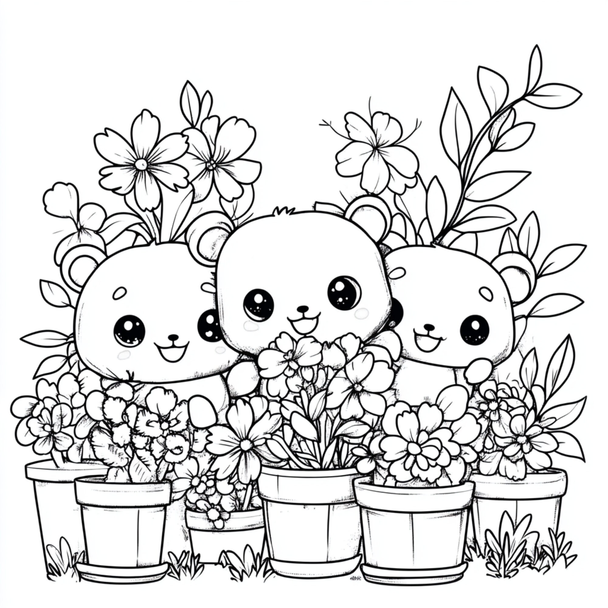 Cozy Kawaii Coloring, Coloring Kawaii, Cozy Kawaii, Bears Cozy Kawaii ...