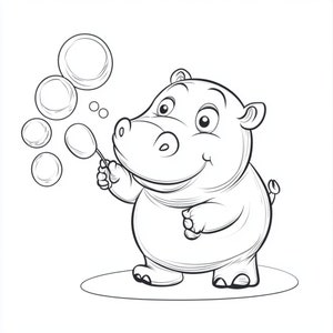 Moo Deng Coloring, Coloring Moo Deng, Moo Deng Bootlegs, Bouncy Pig ...