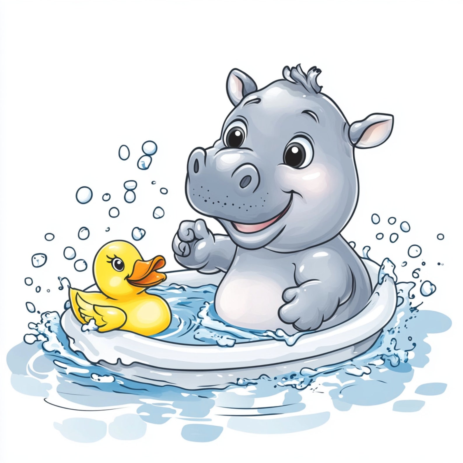 Watercolor Moo Deng, Moo Deng Pngs, Moo Deng PNG, Hippopotamus , Memory ...