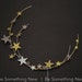 Gold and Silver Cresent Moon With Metal Stars Cake Toper Golden ...