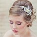 Rhinestone Wedding Tiara With Wired Flowers and Pearls, Wedding ...