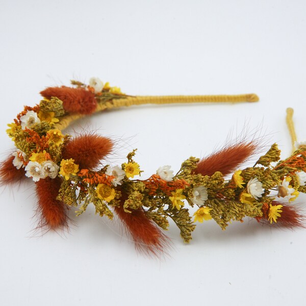 Orange Flower Crown - Etsy