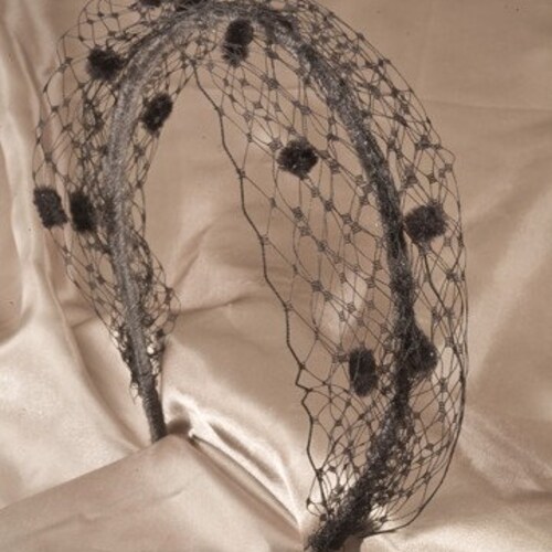 Black Net Headband for Women Black Hair Accessory Vintage - Etsy