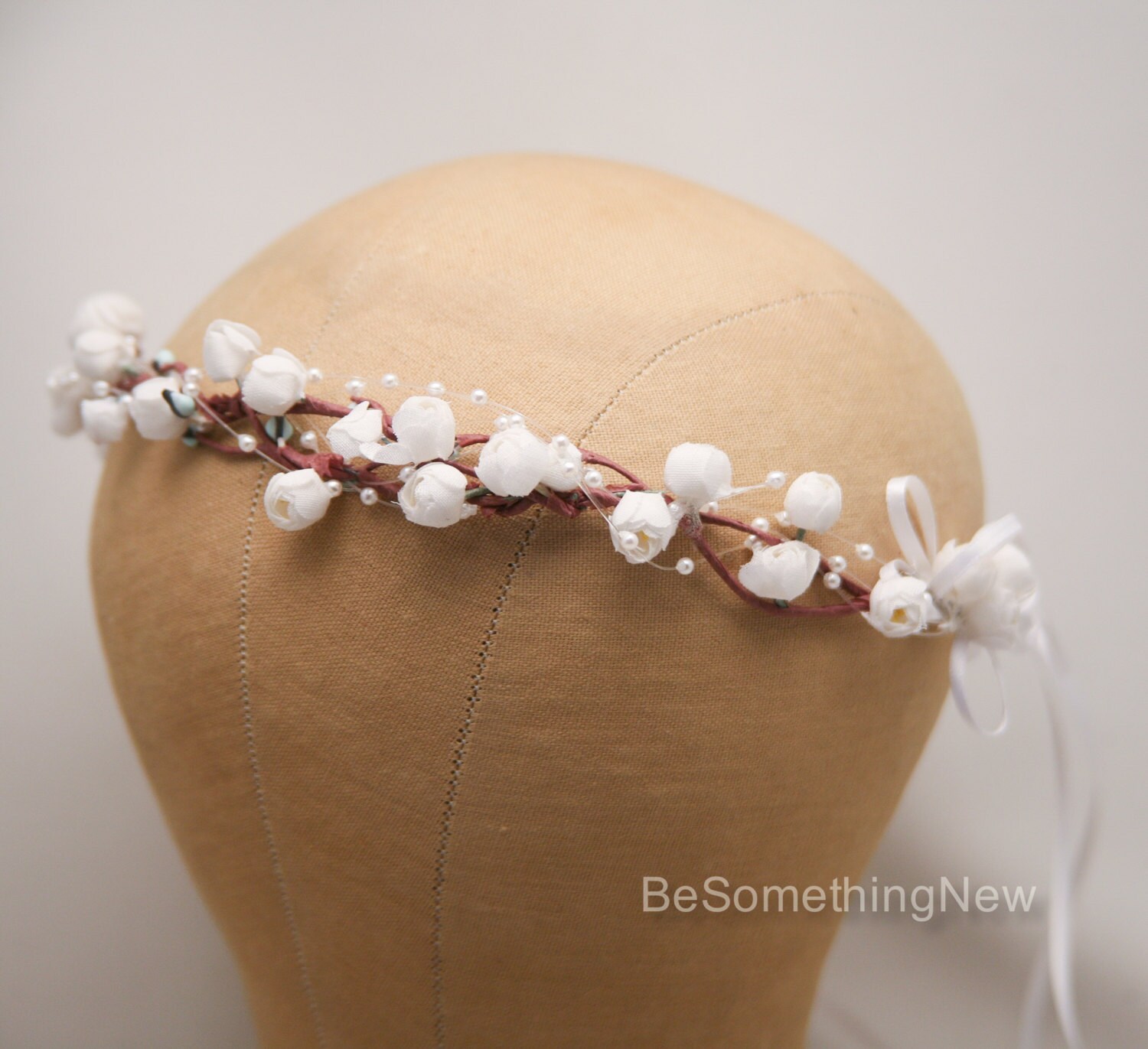 Wedding Flower Crown Vintage Floral Headband Boho Wedding | Etsy