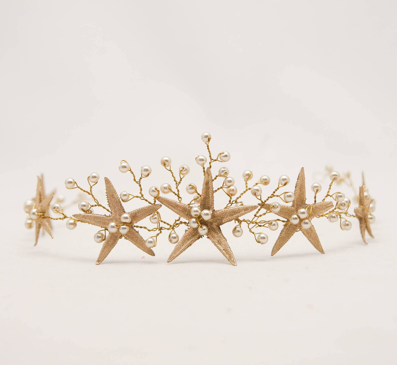 Gold Starfish Wedding Crown Beach Wedding Headpiece Gold - Etsy