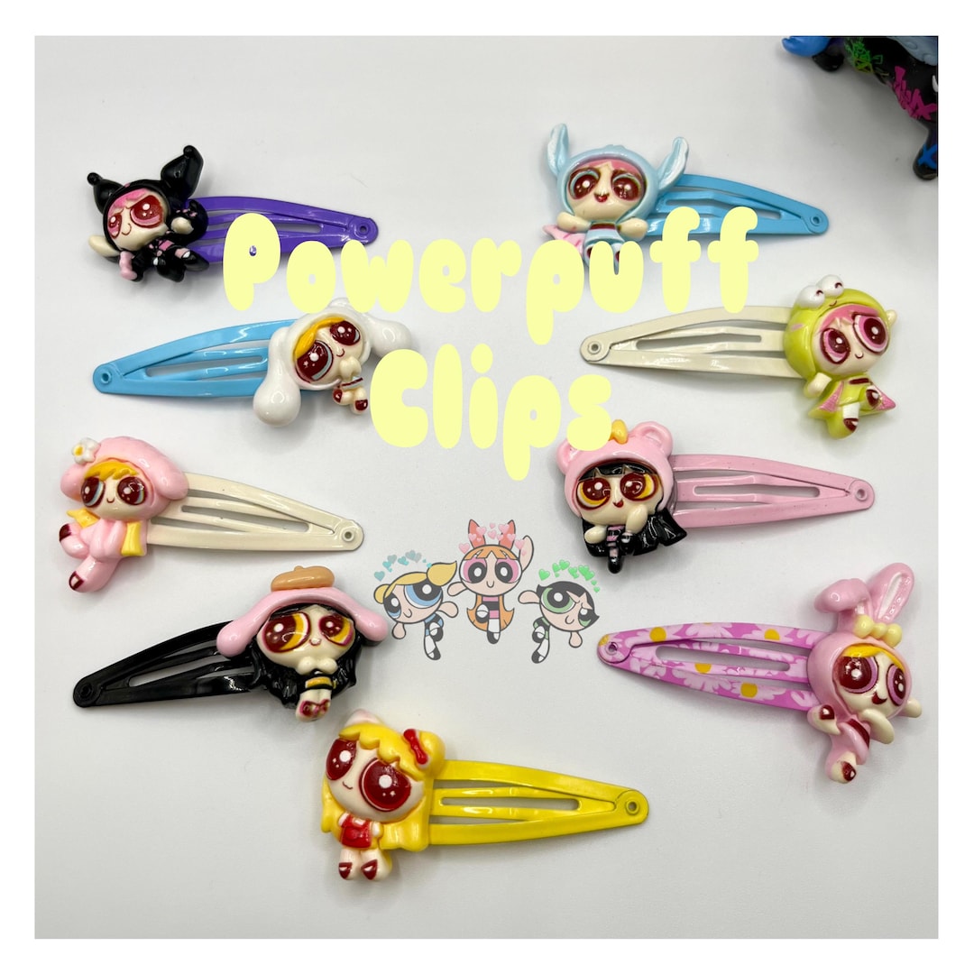 Powerpuff Hair Clip ~hair Bow | Gyaru Cutecore | Kidcore | Cabochon ...