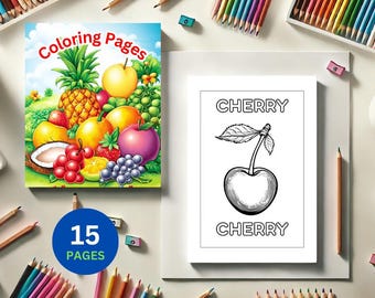 Fun Fruit Coloring Book/ Digital/ Instant Download/ 15 Pages - Etsy