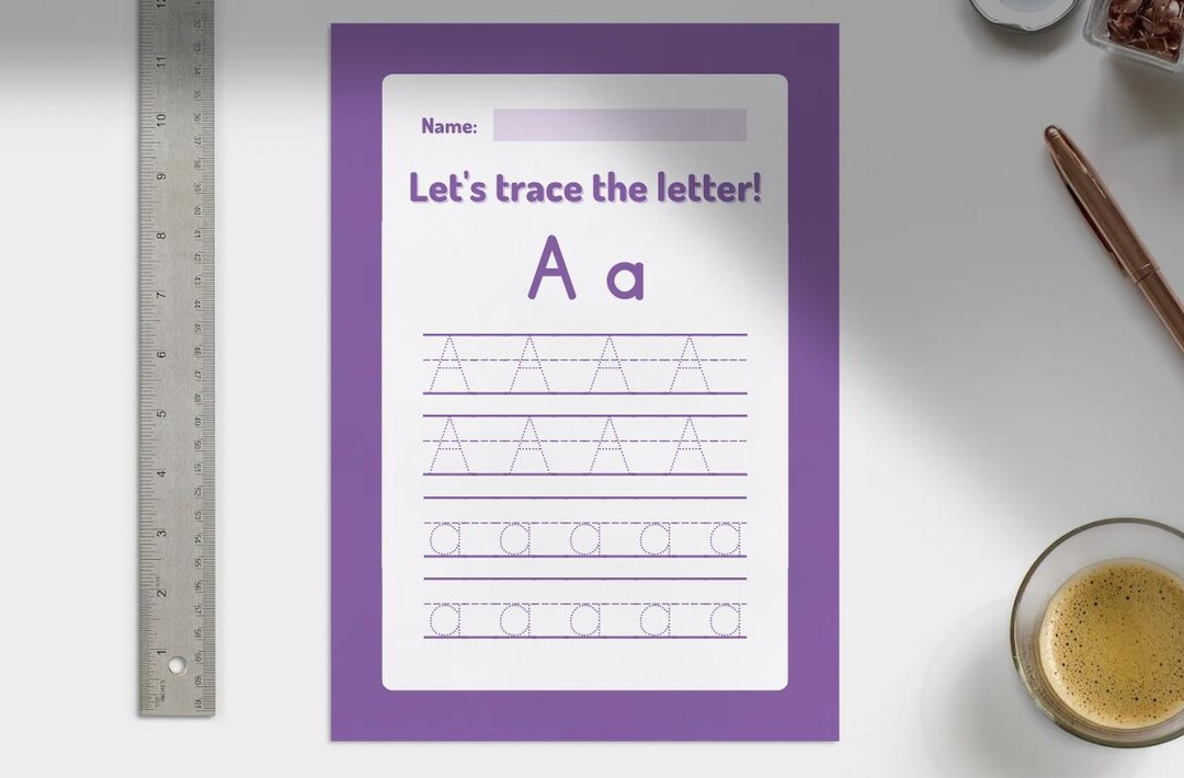 PRE-WRITING - Trace All Letters in Alphabet. Key Skill Area in Pre K-2 ...