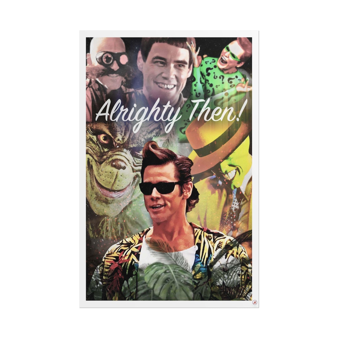 Jim Carrey Iconic Roles Collage Poster Ace Ventura, the Grinch, the ...