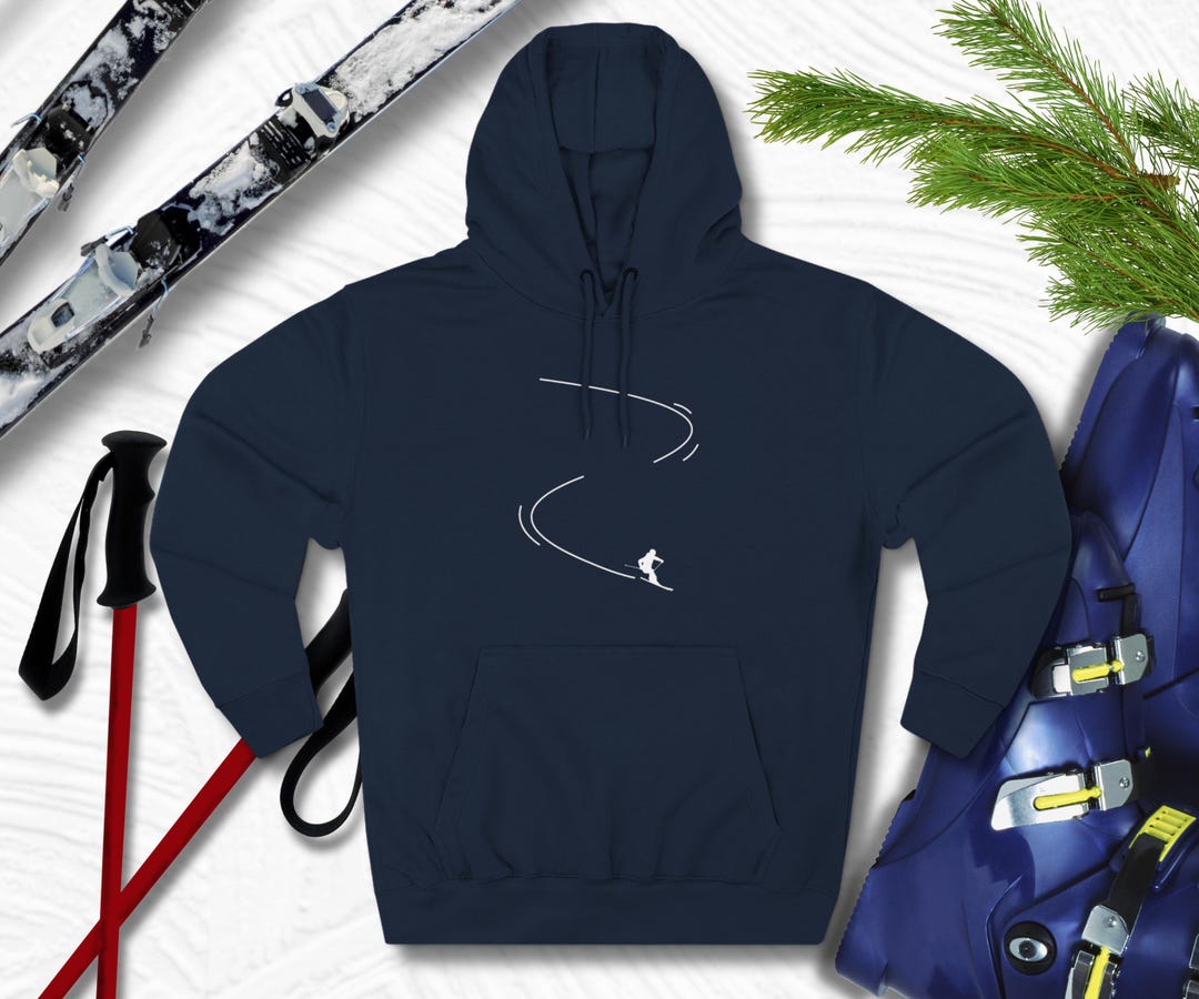 Skiing Lines, Skiing Hoodie, Winter Sports Apparel, Snow Sports Shirt ...
