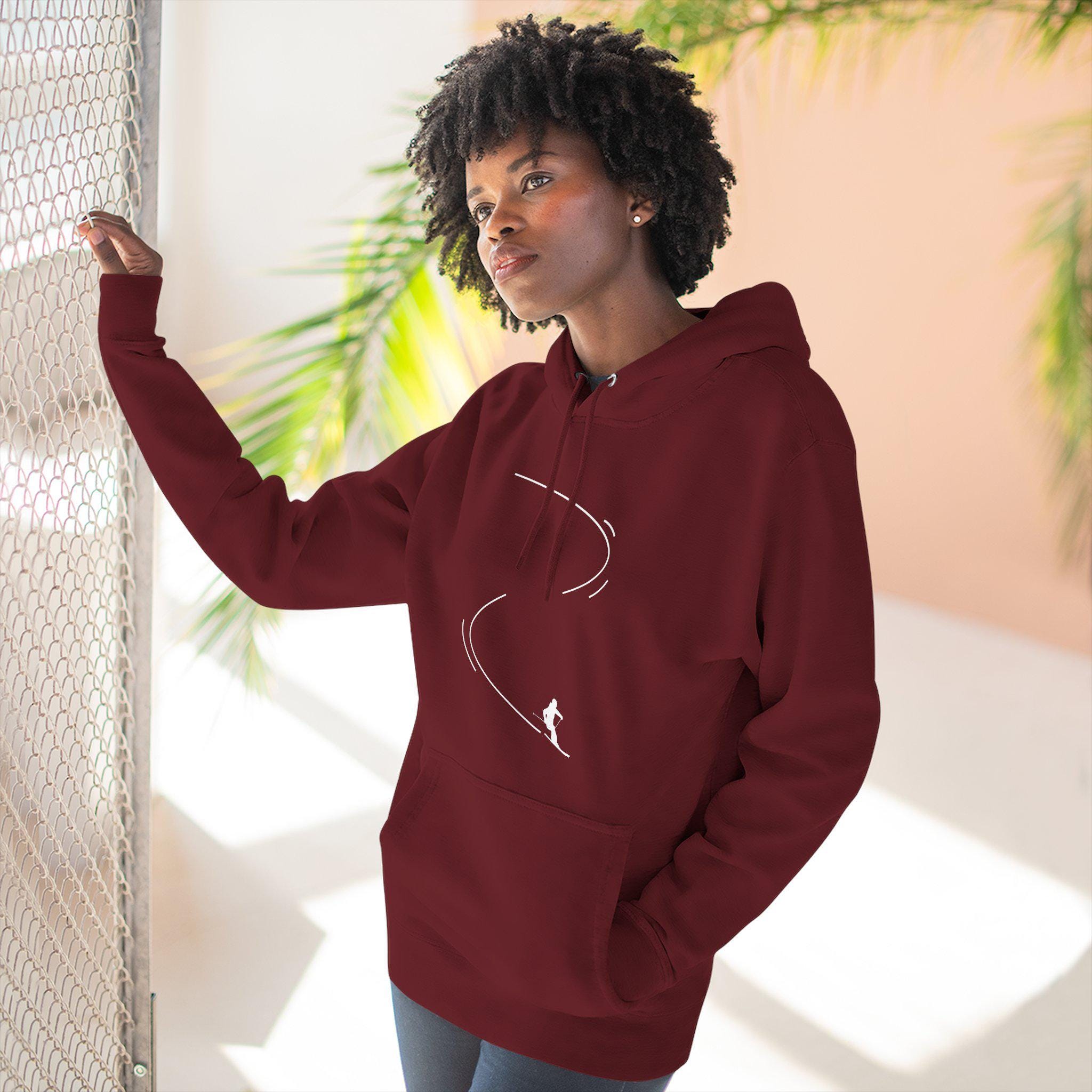 Skiing Lines, Skiing Hoodie, Winter Sports Apparel, Snow Sports Shirt ...