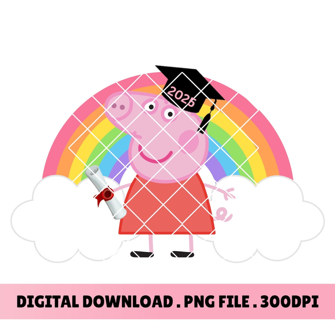 Peppa Pig Graduation Png, Peppa Pig Grad Png, Peppa Pig Preschool Png ...