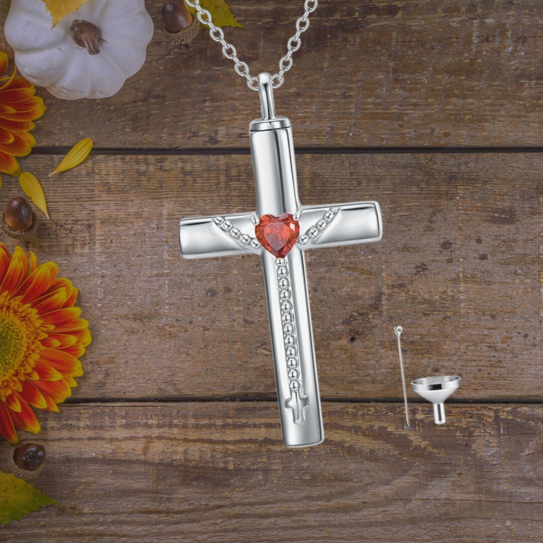Christian Cross Urn Necklace for Ashes Sterling Silver Urn Necklace - Etsy