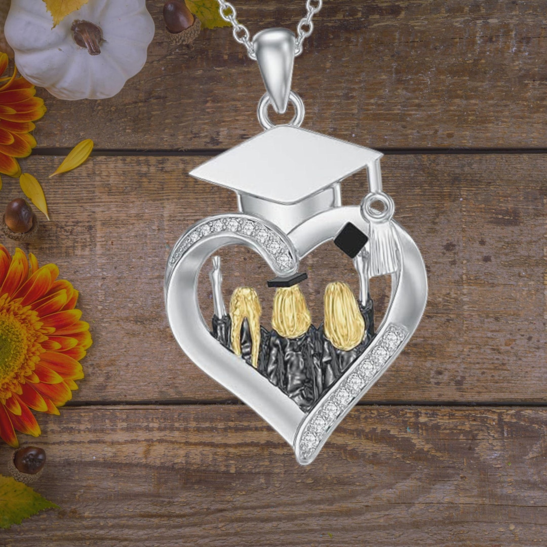 College High School Graduation Necklace 925 Sterling Silver Student ...