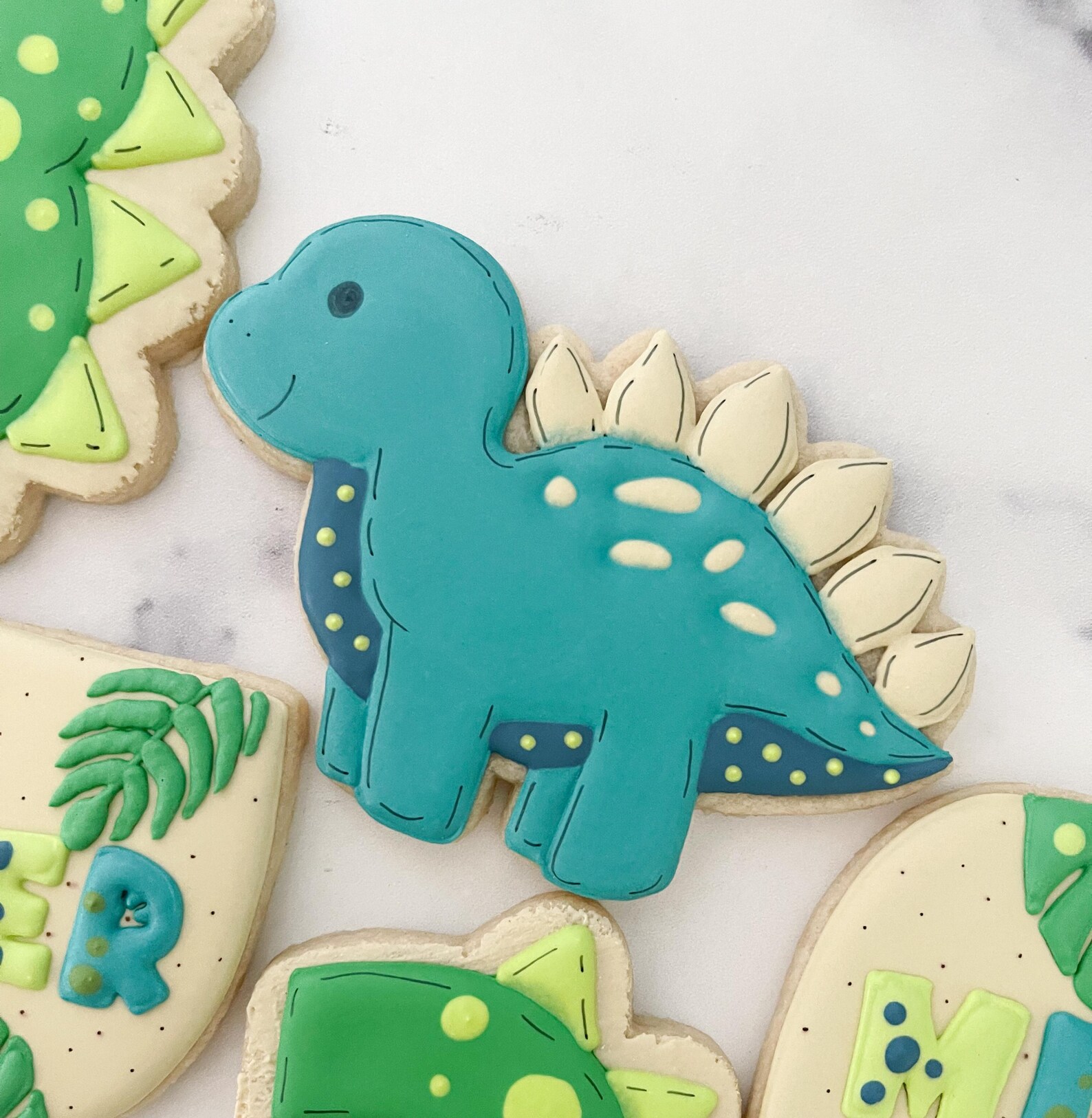 Three Rex Cookies, Dinosaur Birthday Cookies, Boy Birthday Theme, Girl ...