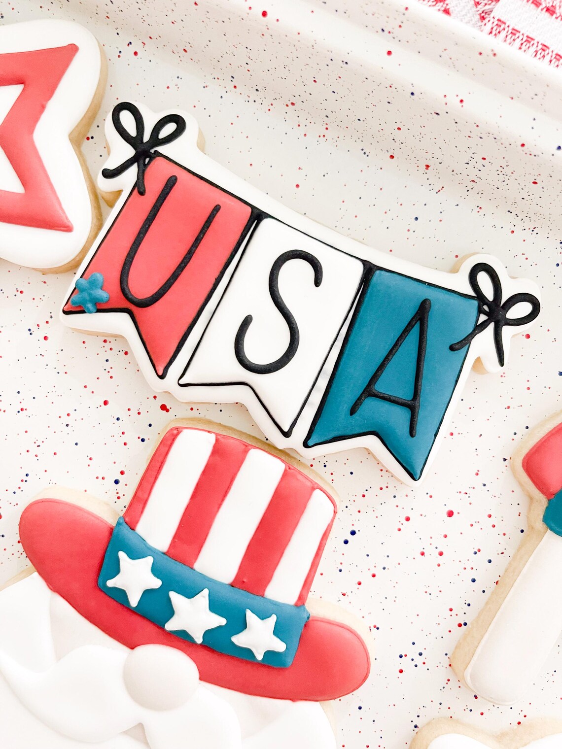4th of July, July 4th, 4th of July Cookies, Holiday Cookies, Red White ...