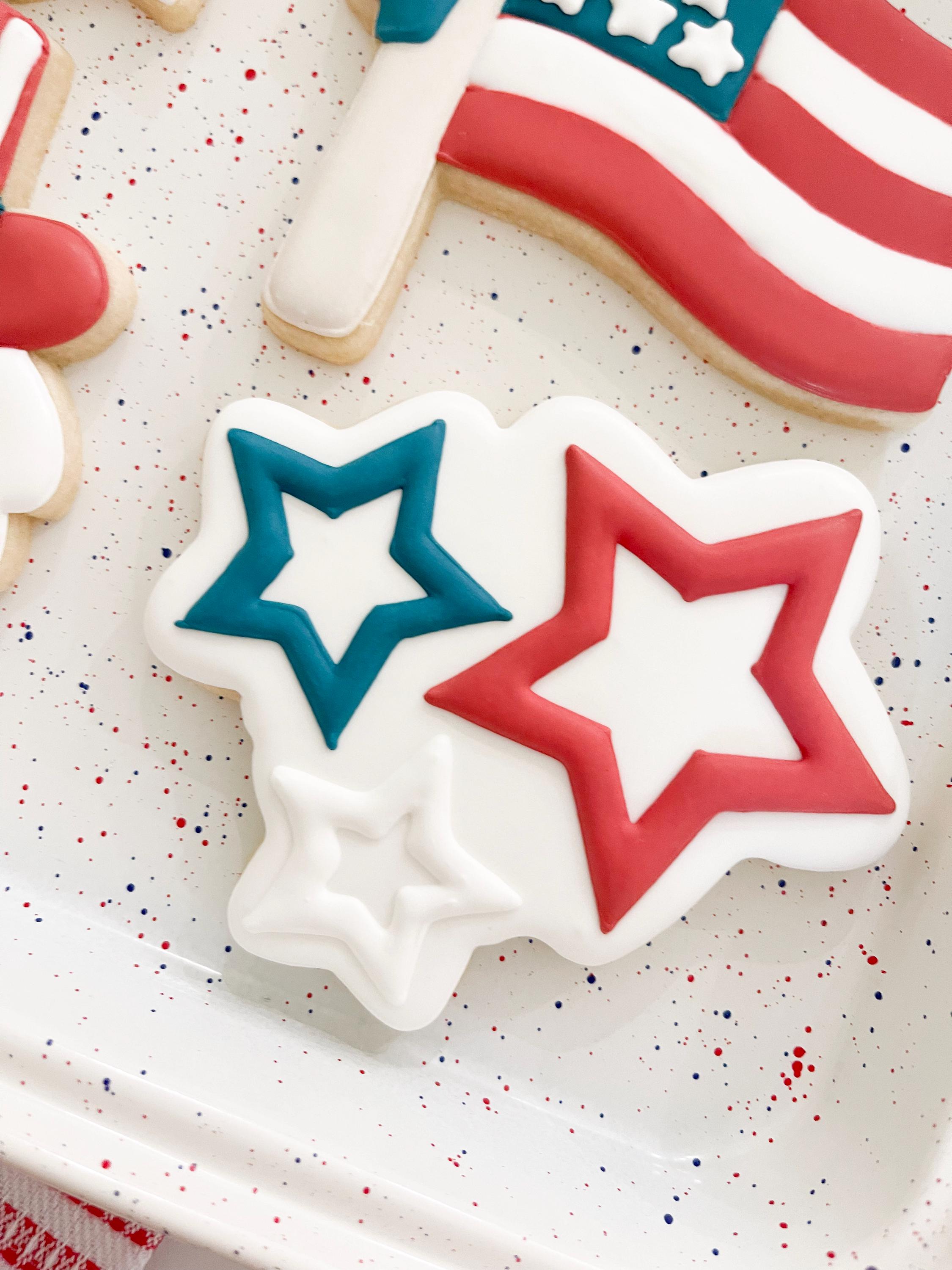 4th of July, July 4th, 4th of July Cookies, Holiday Cookies, Red White ...