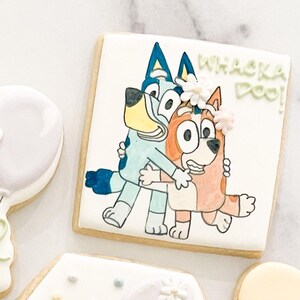 Bluey Cookies, Bluey Daisy Themed Cookies, Girly Bluey Cookies, Bingo ...