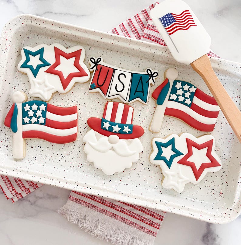 4th of July, July 4th, 4th of July Cookies, Holiday Cookies, Red White ...