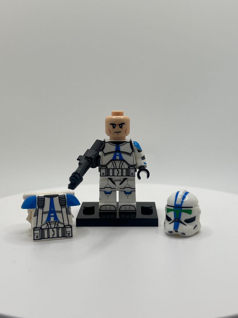 Blue Jet Pack Clone Trooper Minifigure Custom Star Wars Figure Movie ...