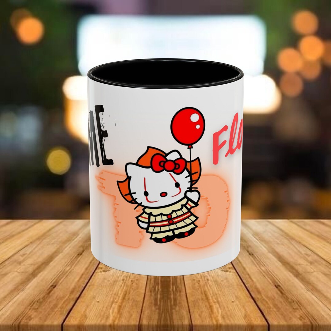 Hello Kitty Pennywise Mug: Time to Float in Adorable Spookiness - Etsy