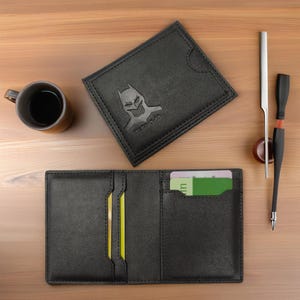 Bat ID Wallet Leather Wallet With Super Hero Mask Wallet for Him ...