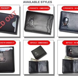 Personalized Wallet Bat ID With 3D Superhero Mask for Men Valentine's ...