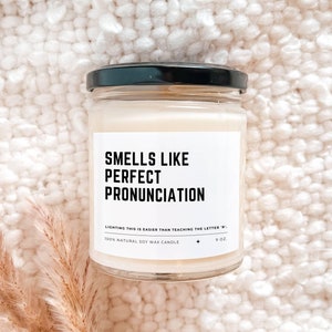 Speech Therapist Gift Funny Candle Gift for Speech Teachers Unique ...