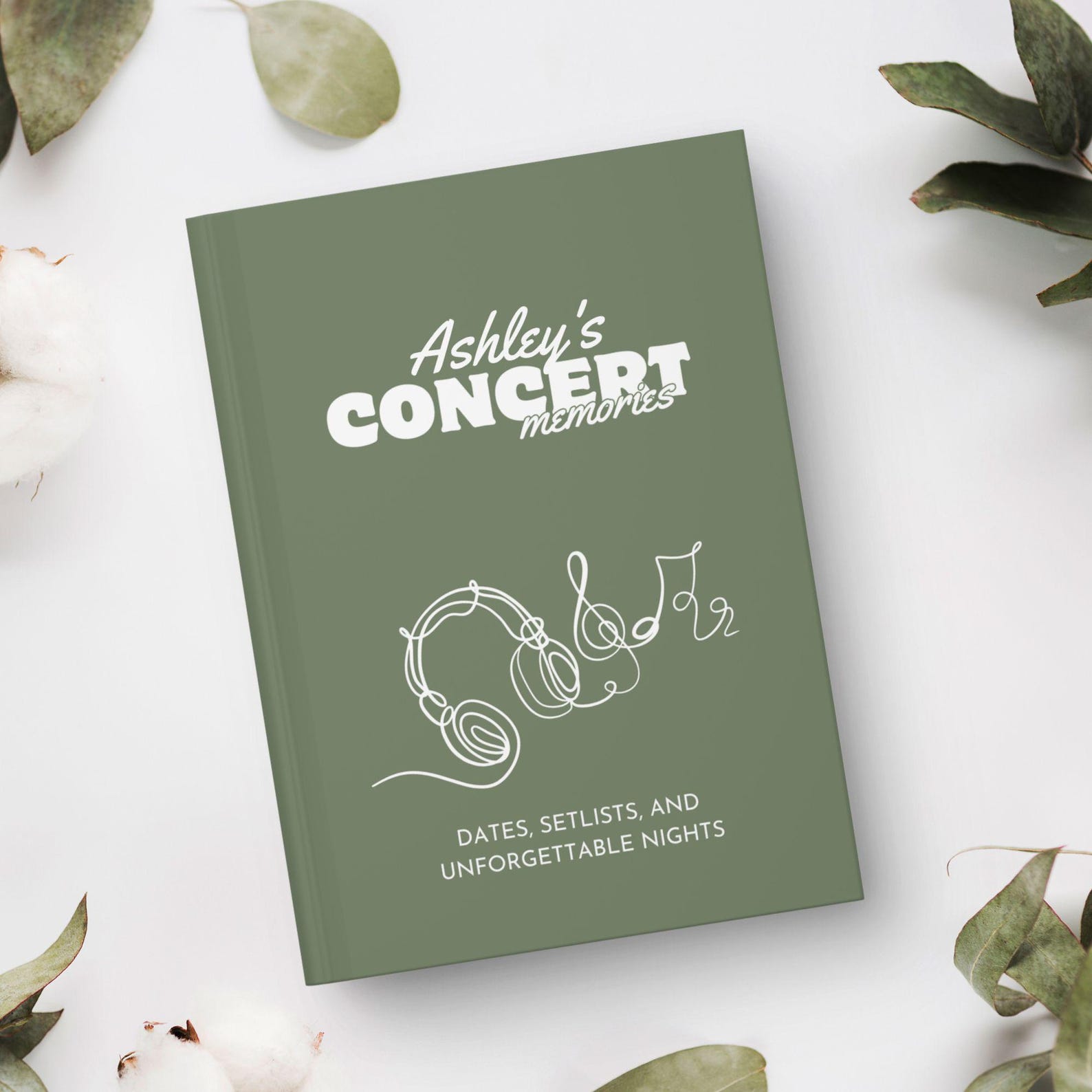 Concert Memories Journal Personalized Music Notebook Custom Concert ...