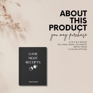 Personalized Game Night Score Book Custom Family Game Night Journal ...