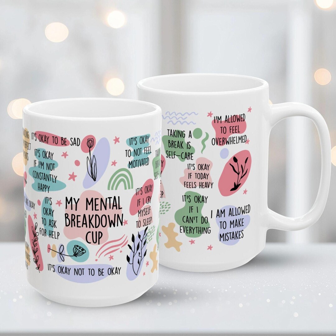 My Mental Breakdown Mug Daily Affirmations Gift Motivational Cup for ...