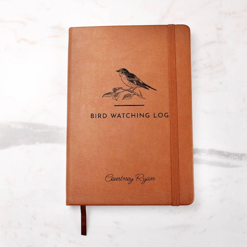 Bird Watching Log Book: Birding Journal, Bird Watcher Gift, Leather ...