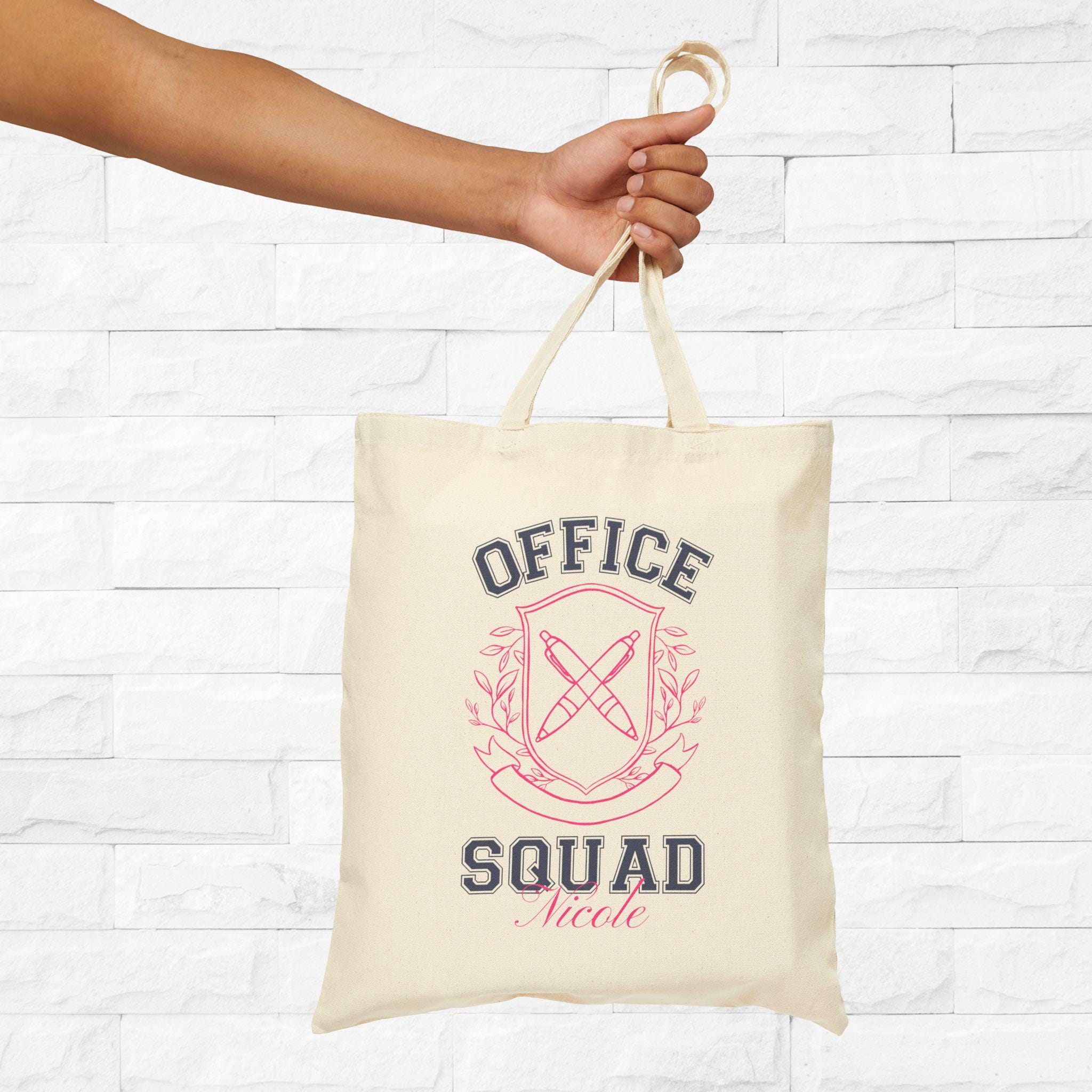 Office Squad Tote Bag Coworker Gift Canvas Bag for Administrative ...