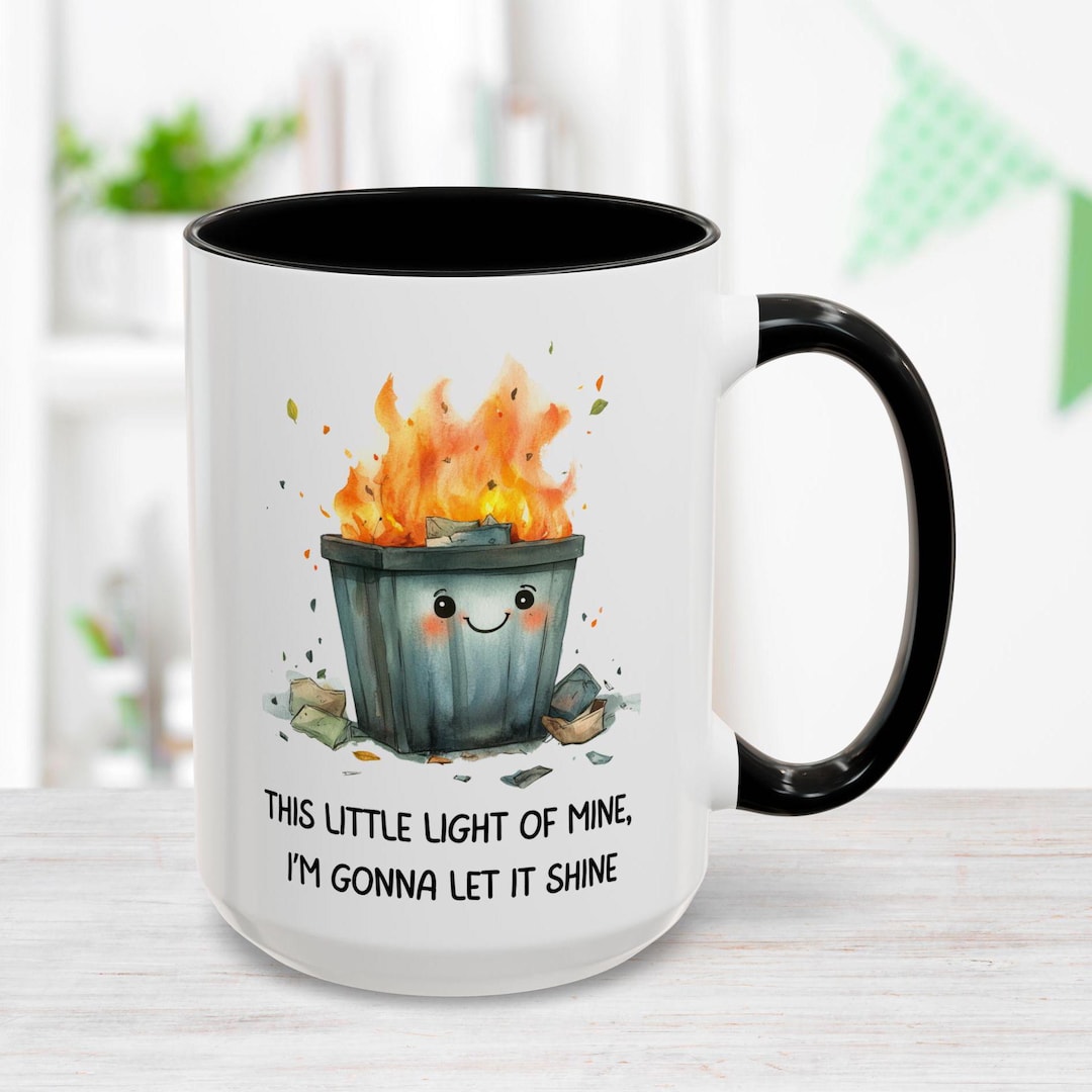 Funny Dumpster Fire Mug Cute Design Perfect Gift for Friends Office ...