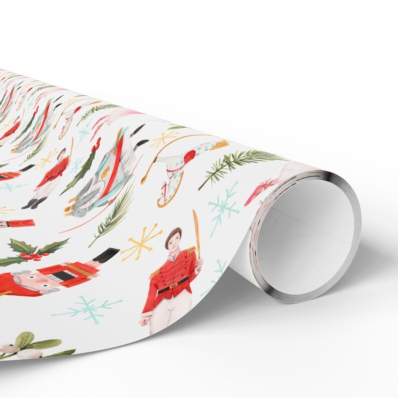Ballerina Gift Wrap Nutcracker Ballerina Wrapping Paper Whimsical ...
