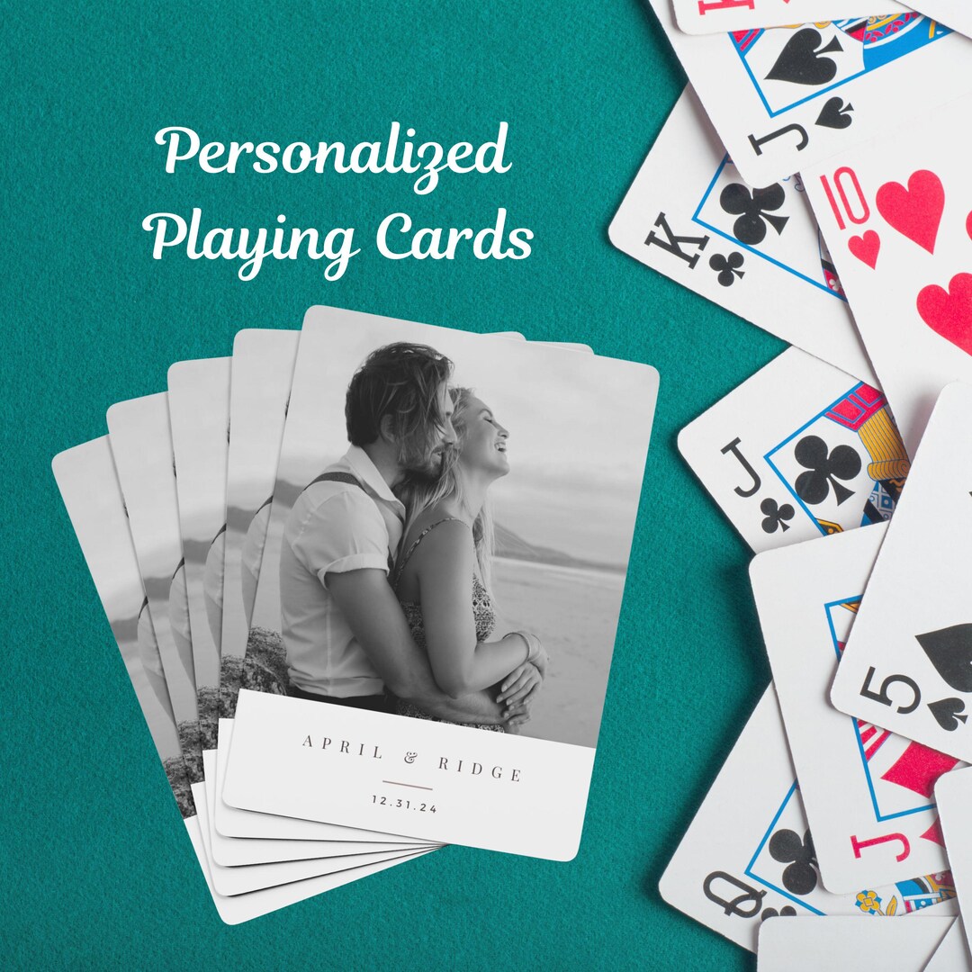 Custom Playing Cards Personalized Poker Deck Unique Gift for Couples ...