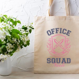 Office Squad Tote Bag Coworker Gift Canvas Bag for Administrative ...