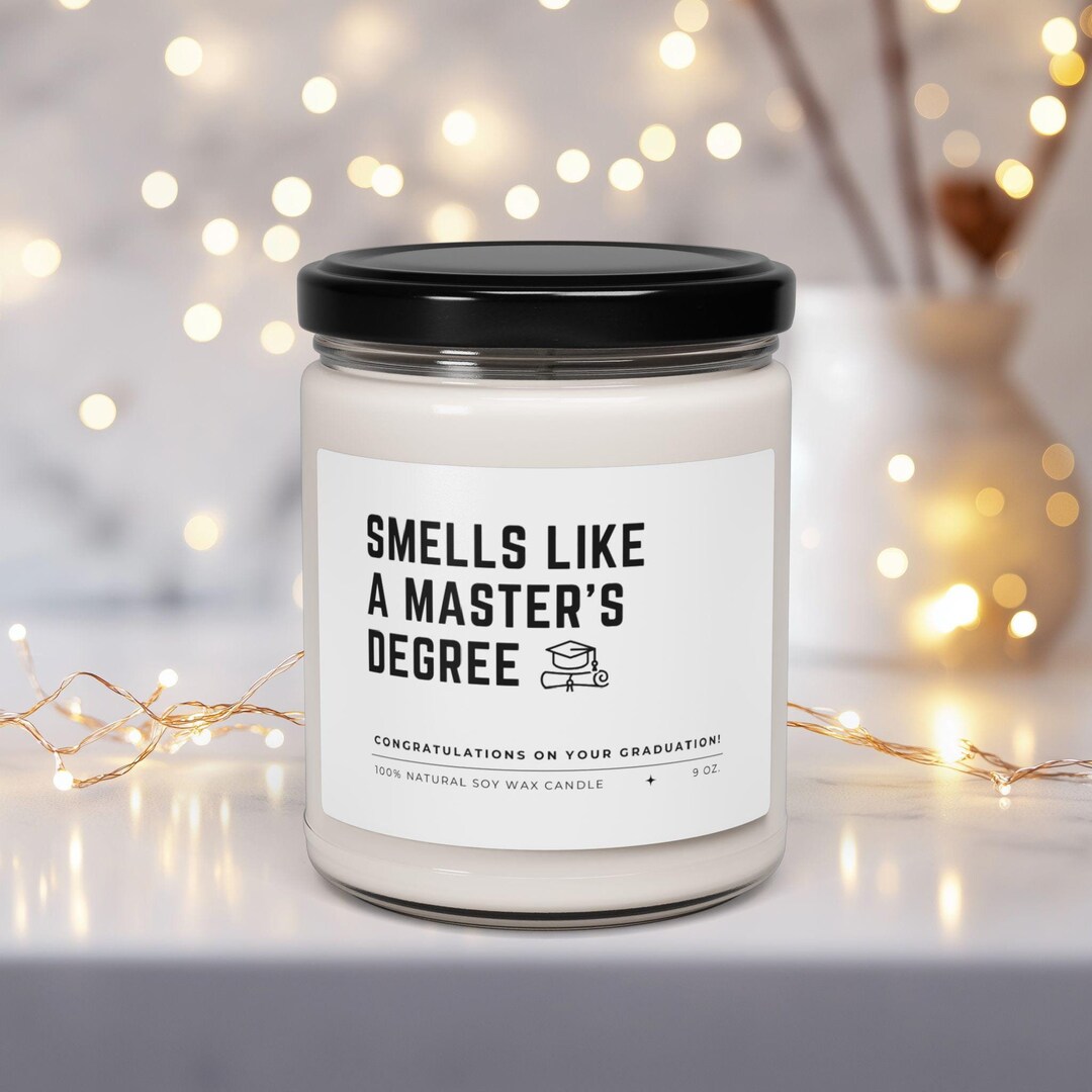 Smells Like a Master's Degree Candle Graduation Gift for Her Funny ...