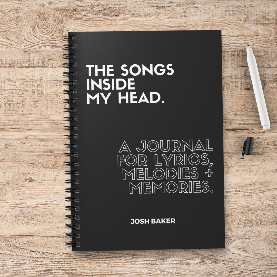 Songs Inside My Head - Personalized Songwriting Notebook - Lyric ...