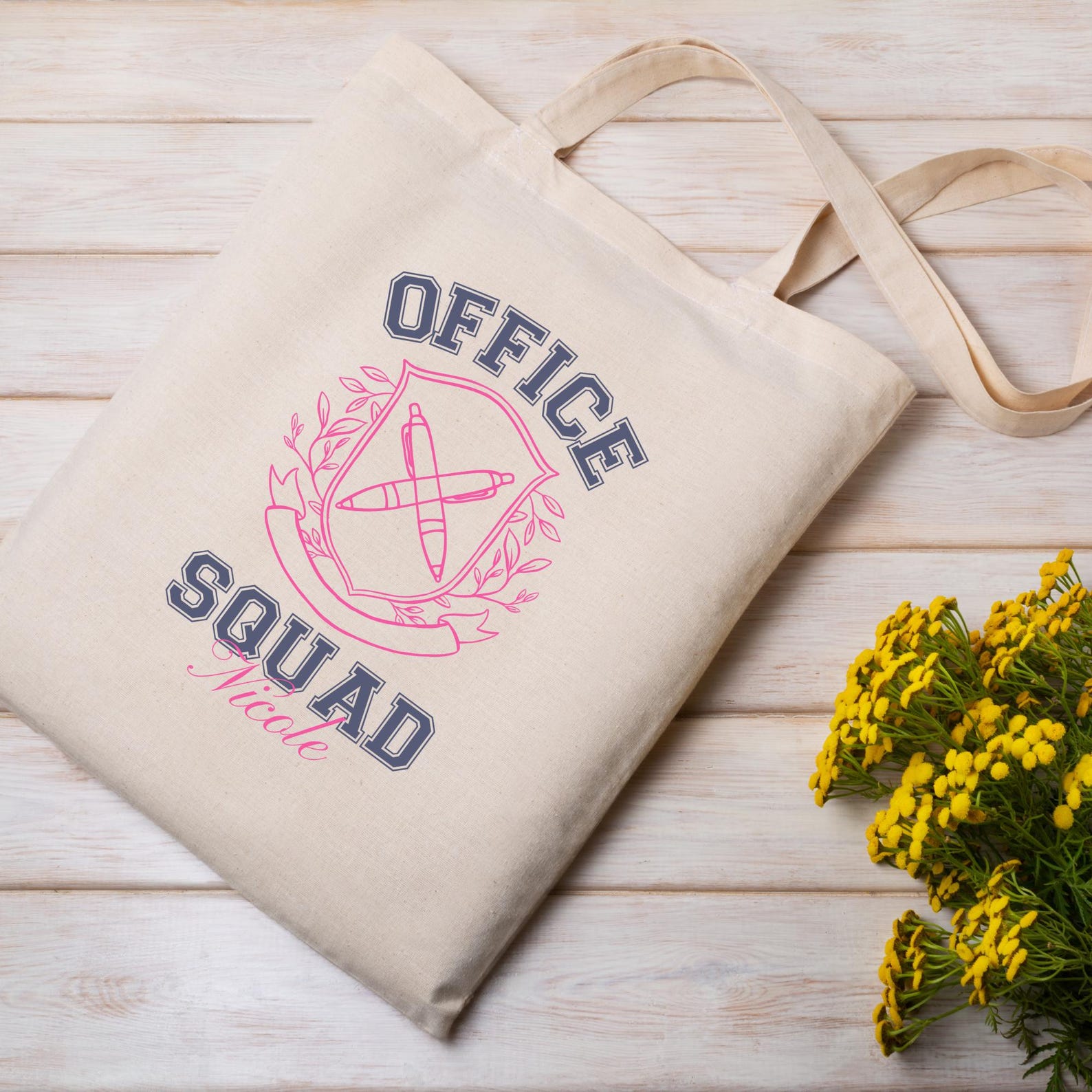 Office Squad Tote Bag Coworker Gift Canvas Bag for Administrative ...