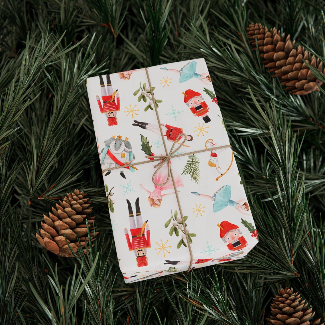 Ballerina Gift Wrap Nutcracker Ballerina Wrapping Paper Whimsical ...