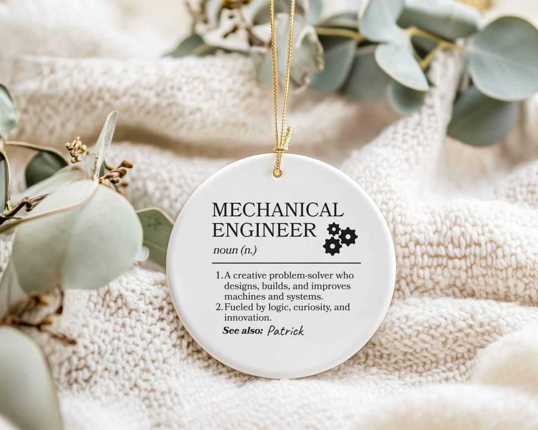 Mechanical Engineering Ornament, Personalized Christmas Gift for ...
