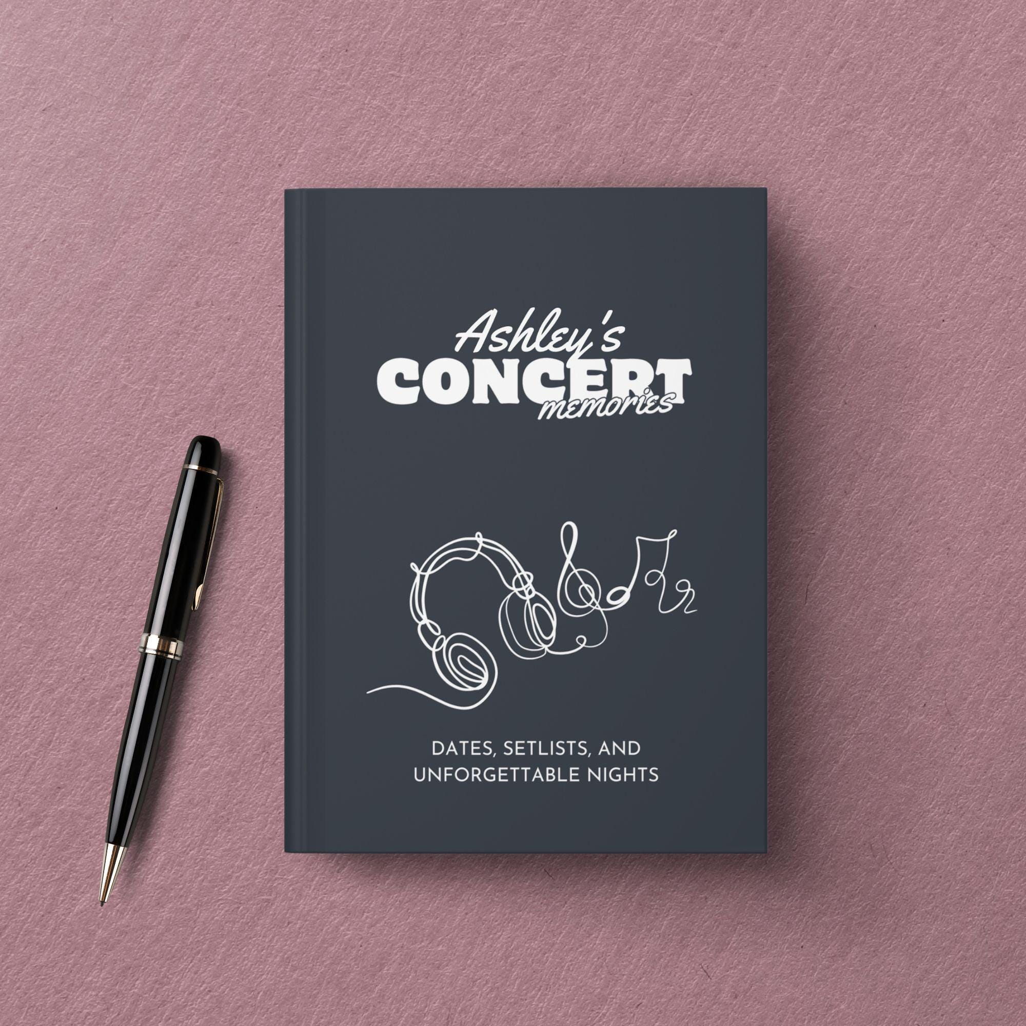 Concert Memories Journal Personalized Music Notebook Custom Concert ...