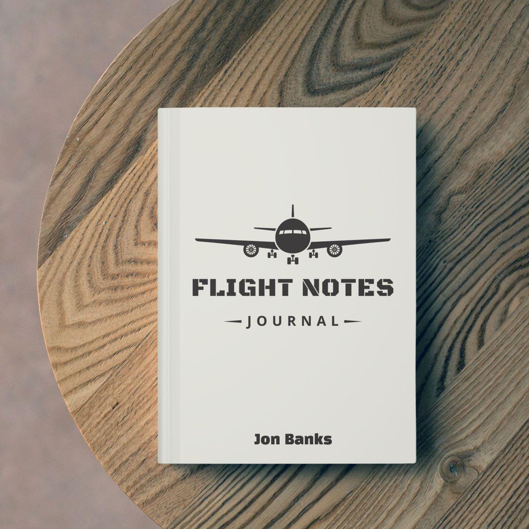 Personalized Pilot Journal Custom Aviation Gift Flight Log Book Unique ...