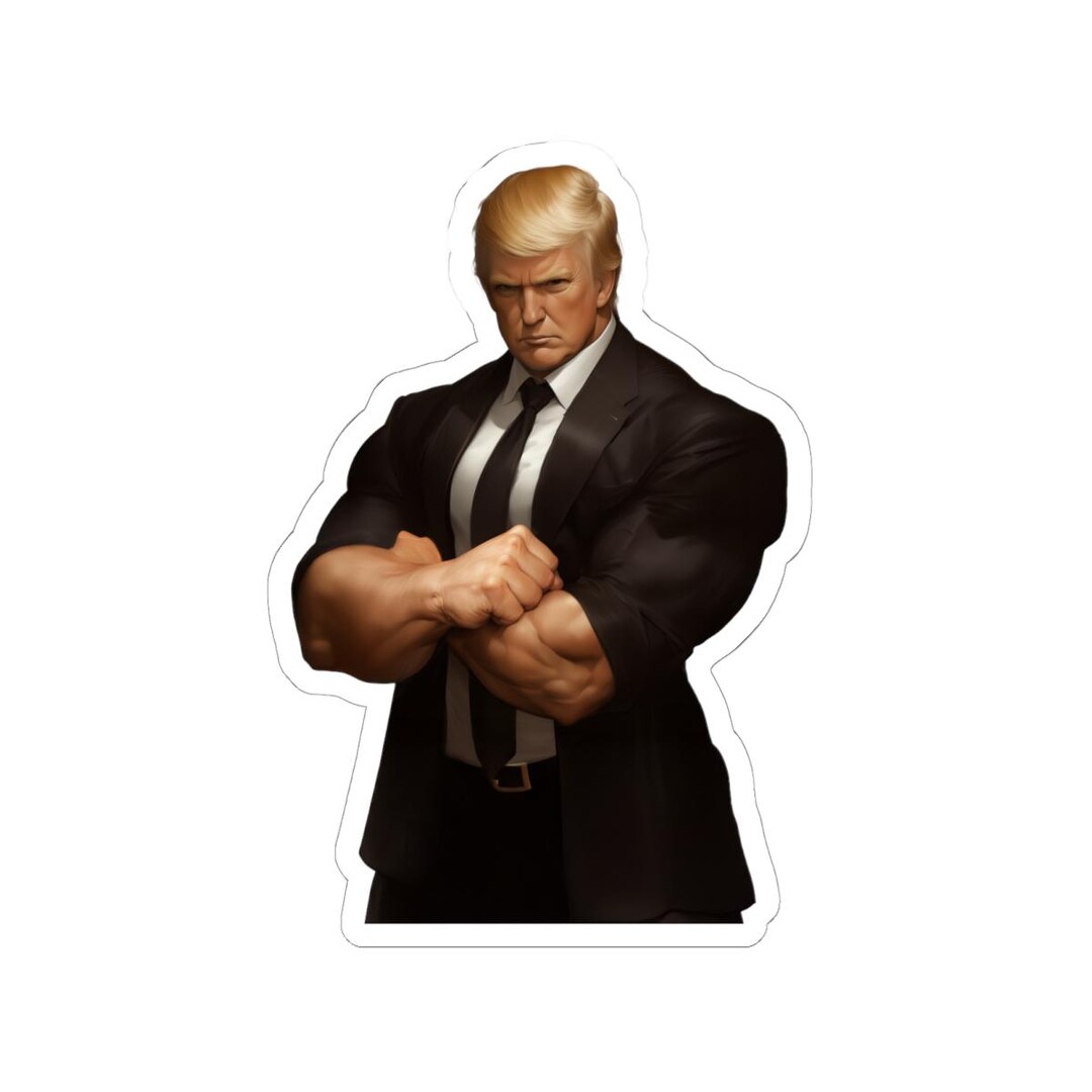 President Donald Trump Muscles 1 Kiss-cut Stickers - Etsy