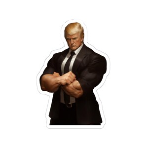 President Donald Trump Muscles 1 Kiss-cut Stickers - Etsy