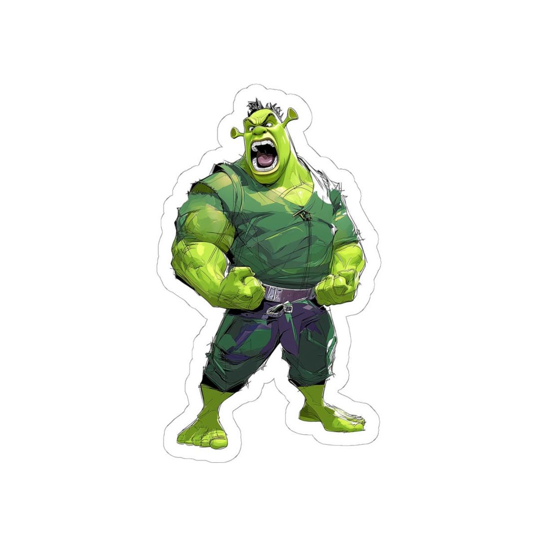 Shrek Hulk Marvel Rivals Kiss-cut Stickers - Etsy
